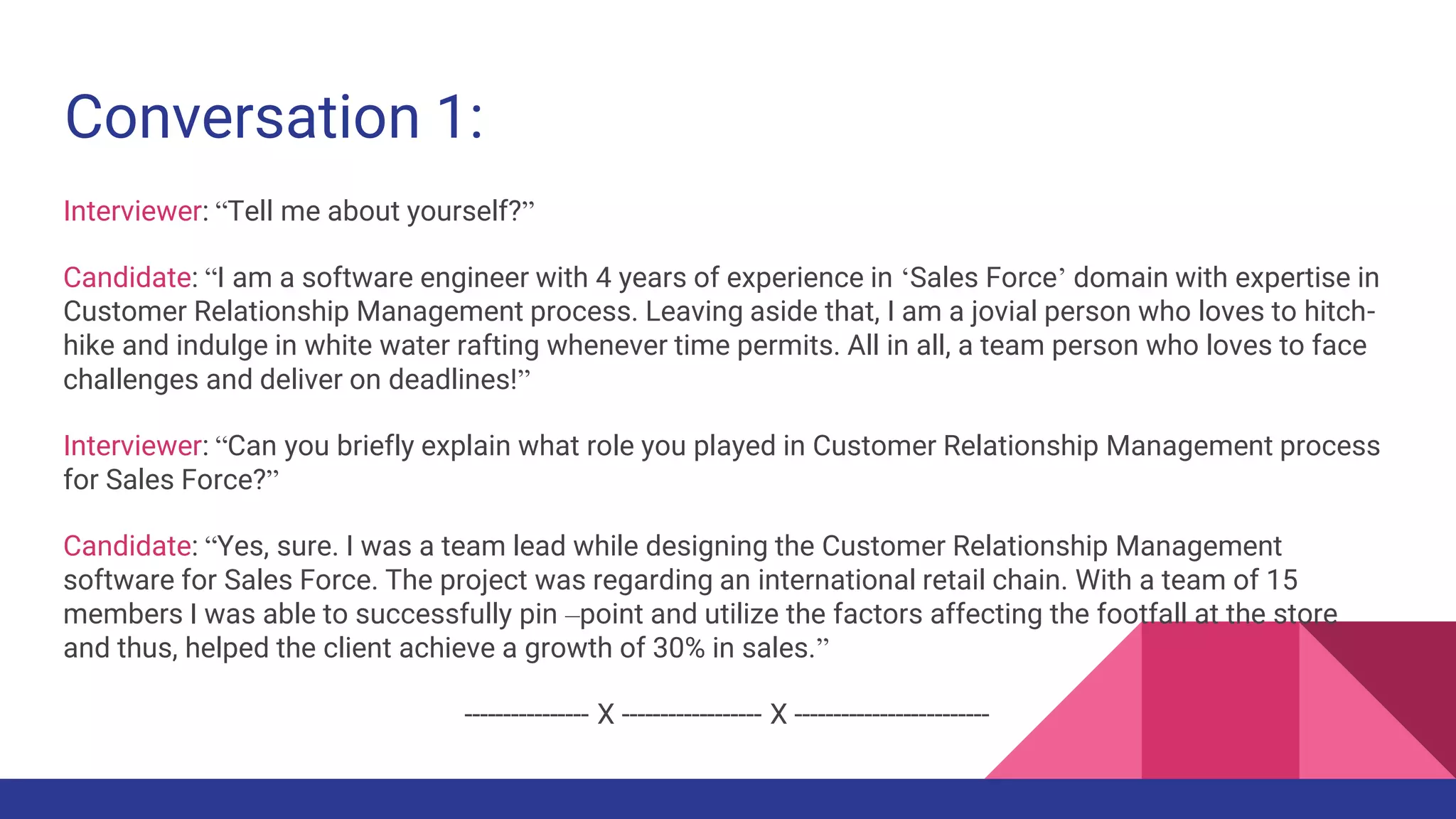 Business English - Interview Dialogues - Ash Vyas | PPTX | Resume ...