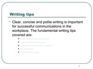 Business English - Writing for the Workplace2.ppt