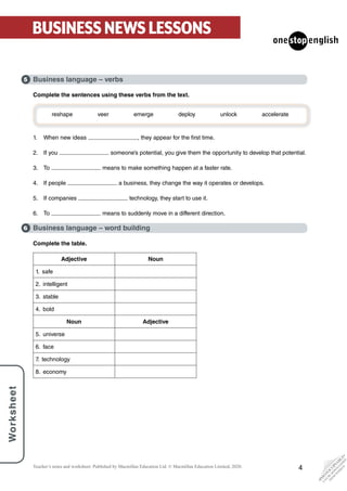 Business_English_Article_Lesson_AI_&_The_Future_of_Innovation ...