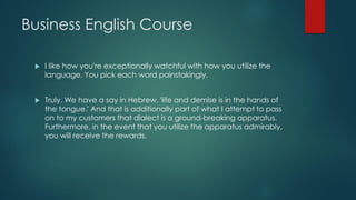 Business english course | PDF | Business | Business and Finance