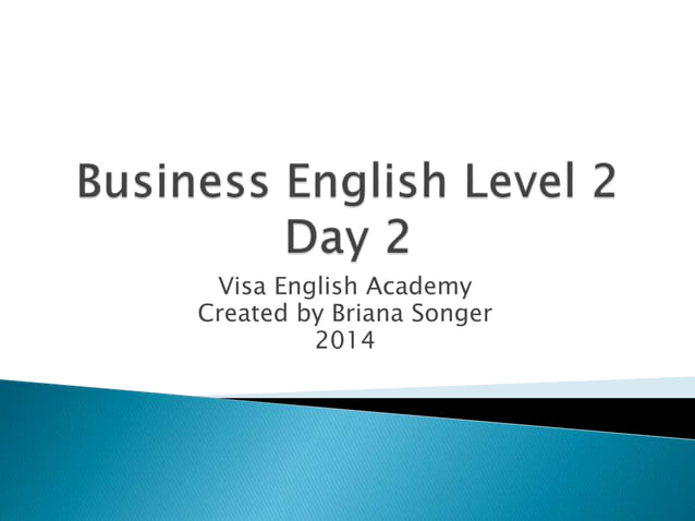 Business English Intermediate Level Lesson 2 | PPTX | Resume Writing ...