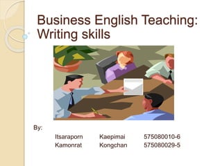 Business english writing teaching | PPTX