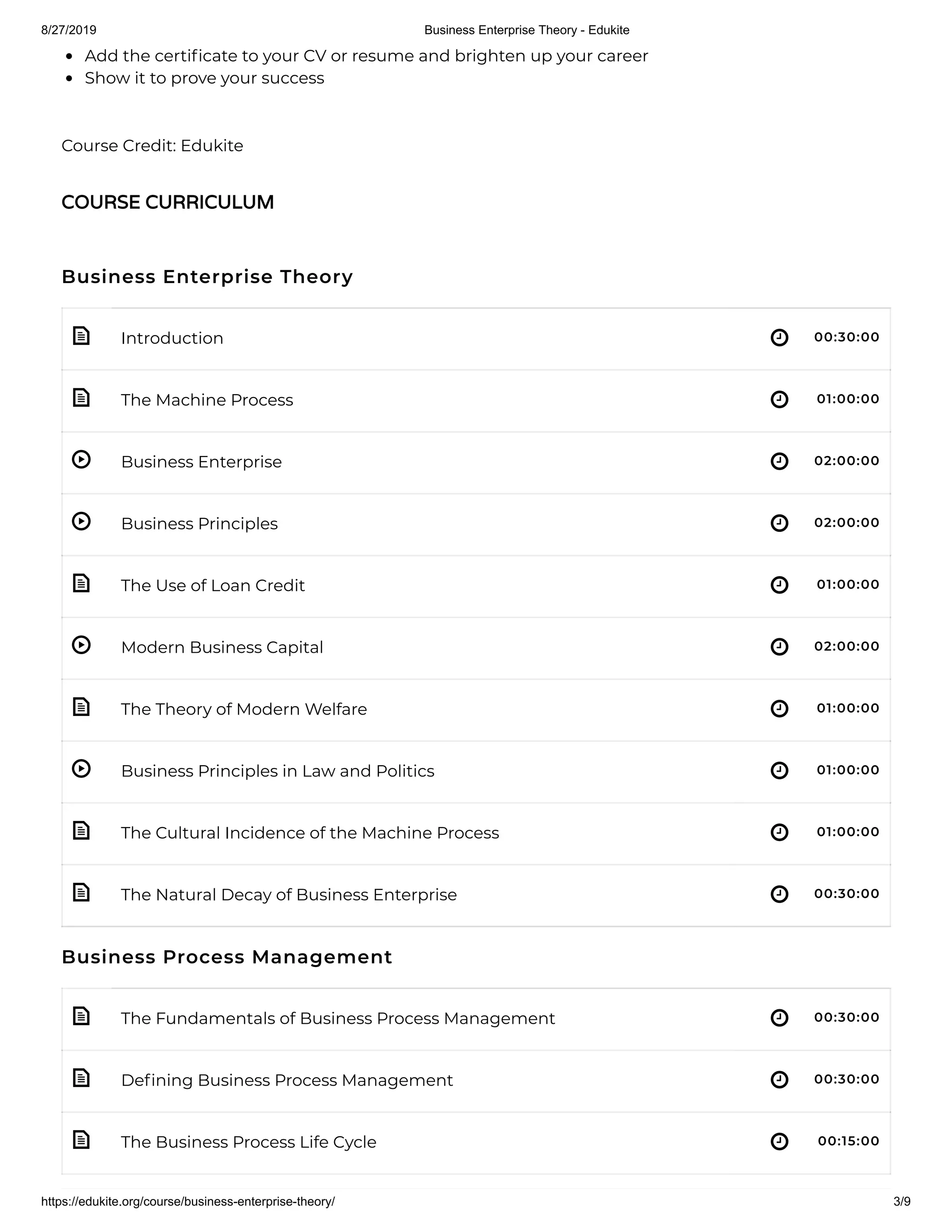 Business Enterprise Theory - Edukite | PDF