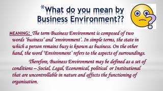 Business environment | PPTX