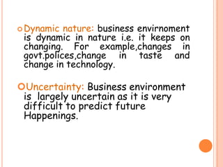 Business environment for mba | PPTX