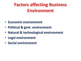 Business environment | PPTX