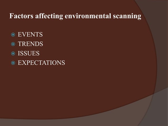 Environmental Scanning Ppt