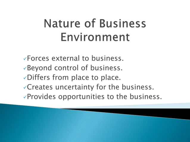 Business environment | PPT