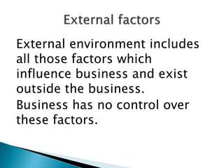 Business environment | PPTX