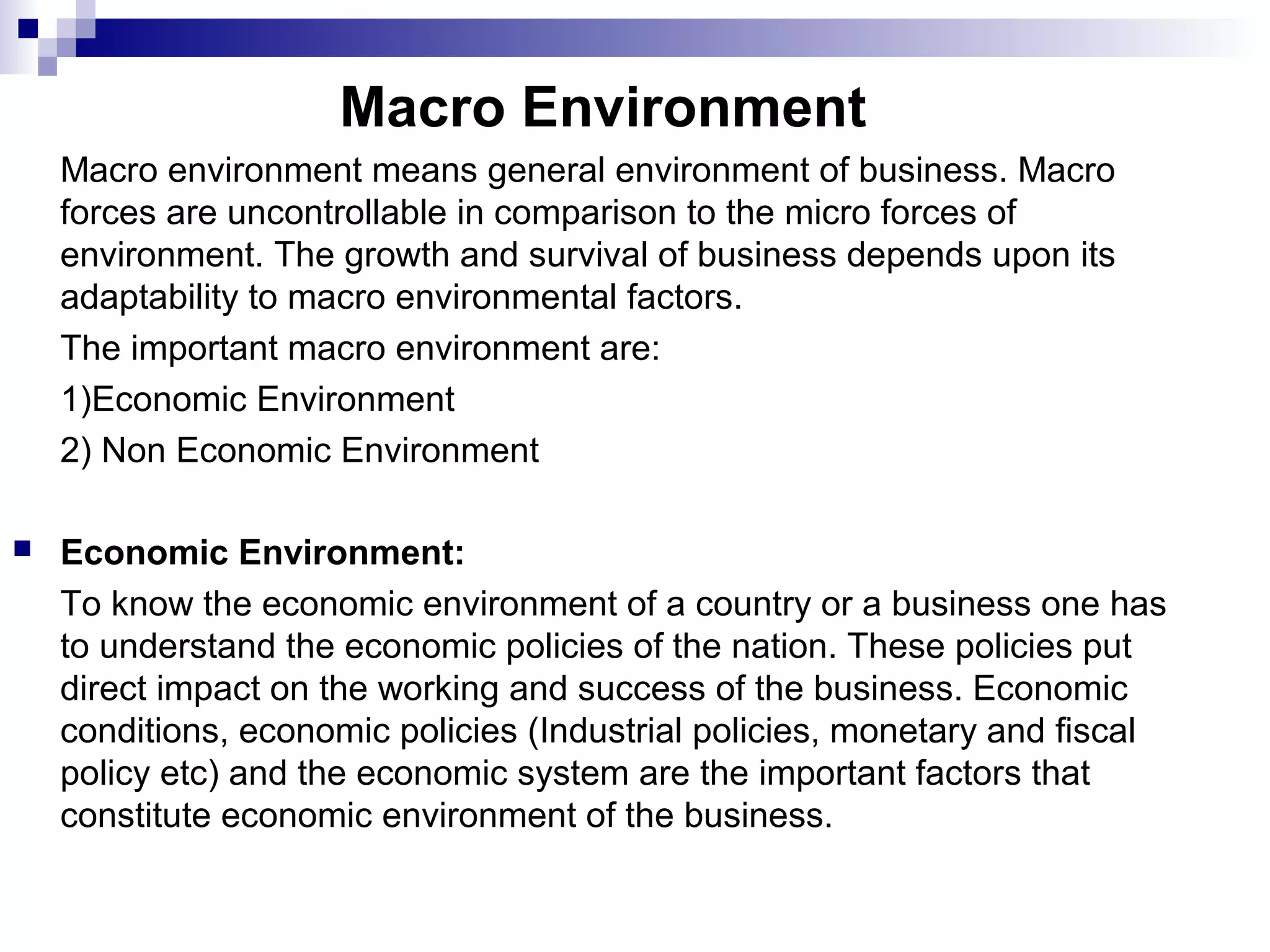 Business environment | PPT