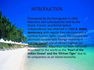 Business environment of Mauritious | PPT