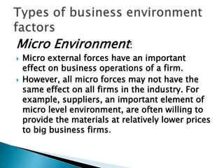Business environment | PPT
