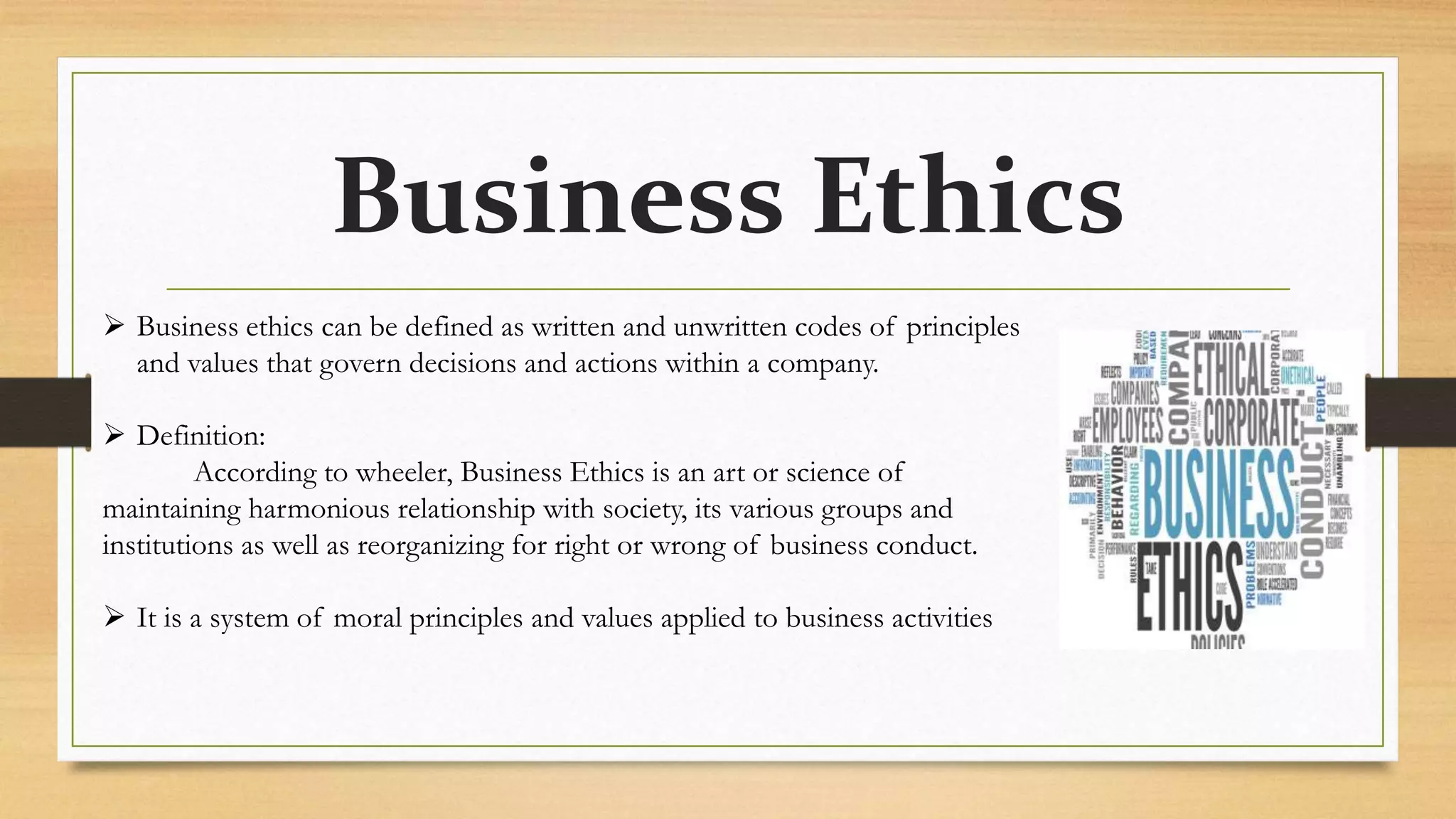BUSINESS ETHICS AFFECTING PROFITABILITY | PPTX