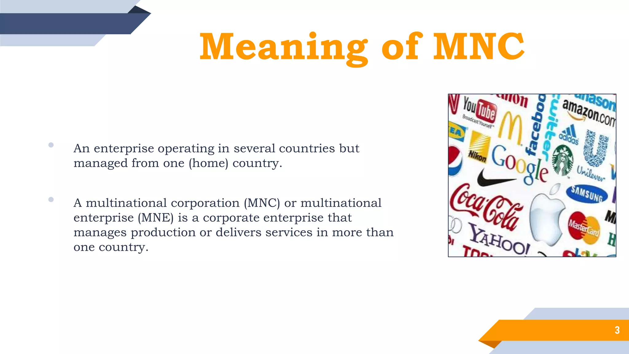 Business Environment: MNC | PPTX