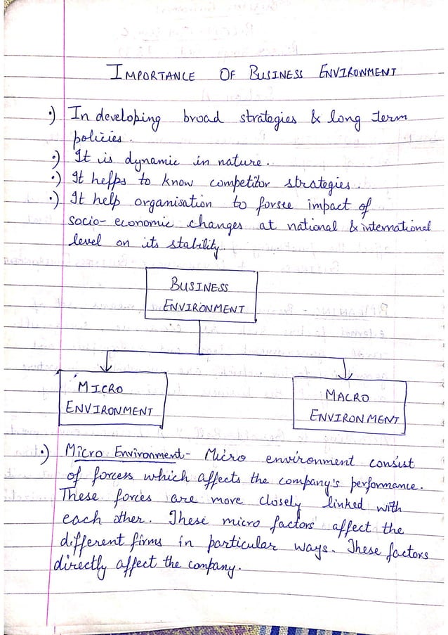 Business environment | B.COM | HAND Written Notes| by Ritish bedi # ...