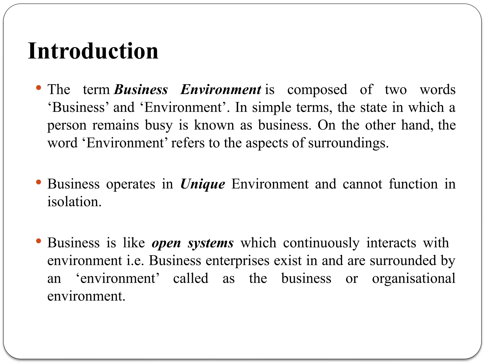 Business Environment - micro and macro level | PPTX