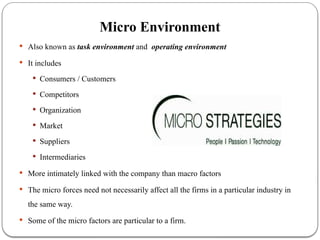 Business Environment - micro and macro level | PPTX