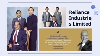Introduction to Business Environments and its impacts on Reliance ...