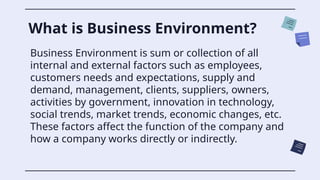 Introduction to Business Environments and its impacts on Reliance ...