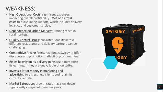 Business Environment - SWOT analysis of Swiggy.pptx