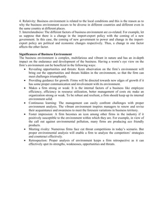 Business Environment for BBA 2 year Studentas | PDF