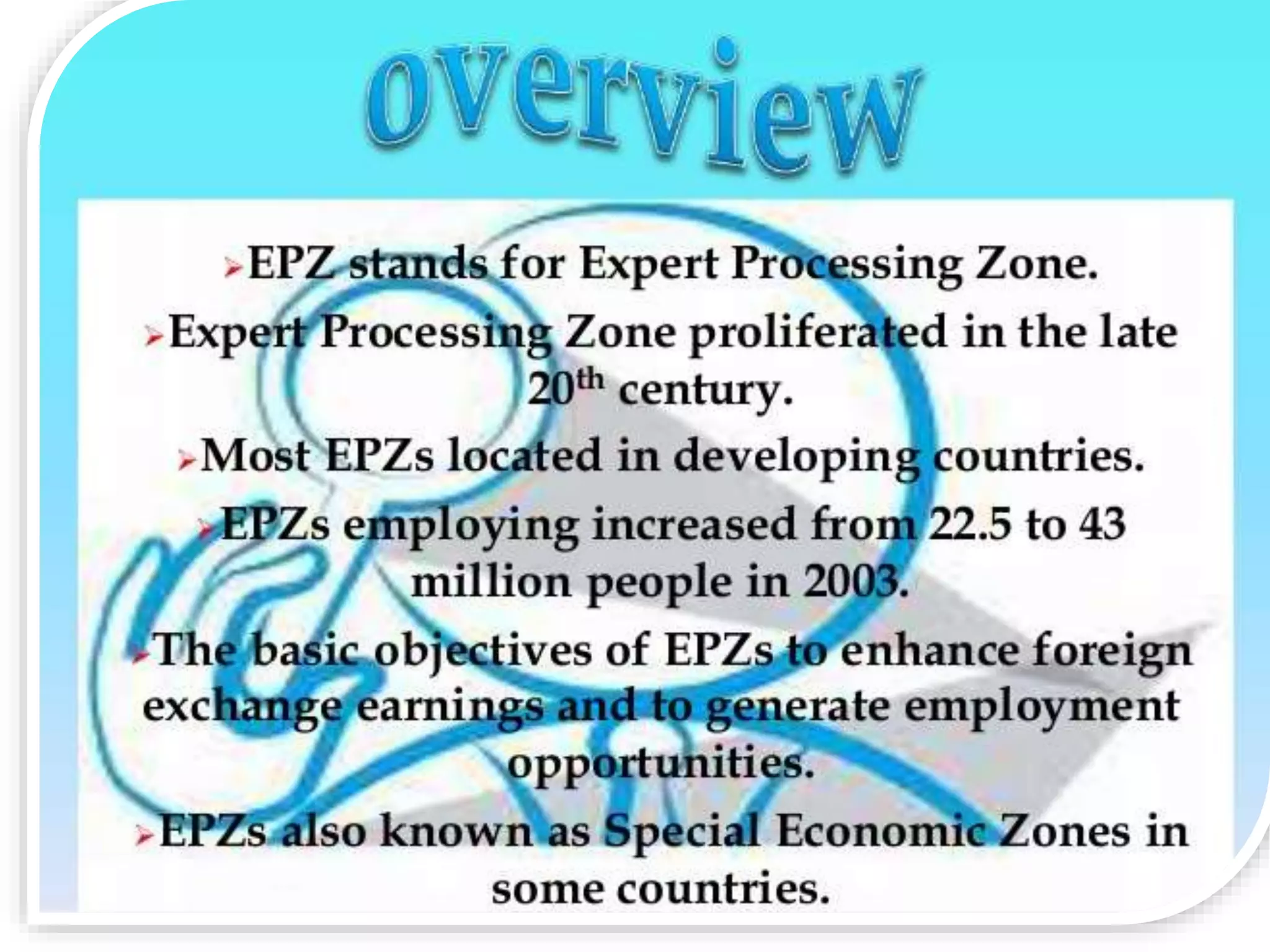 Business environment - Export processing zones(EPZ) | PPT