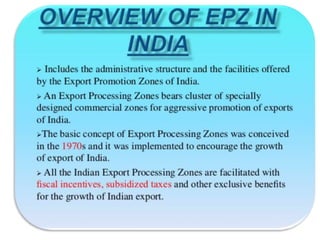 Business environment - Export processing zones(EPZ) | PPT