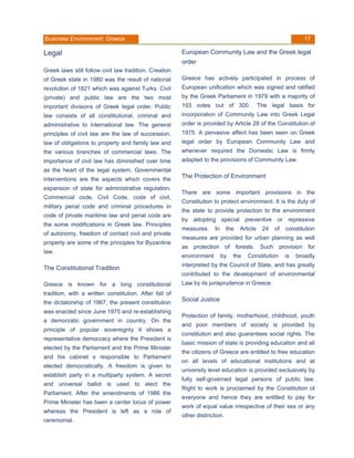 Business environment - Greece | PDF