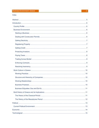 Business environment - Greece | PDF
