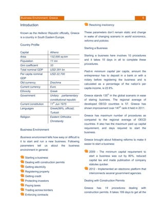 Business environment - Greece | PDF