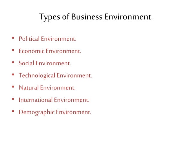Business environment introduction | PPT