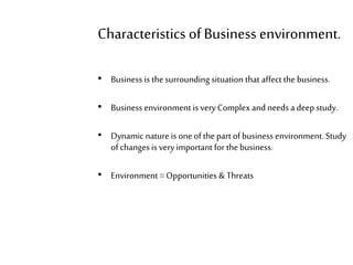 Business environment introduction | PPT