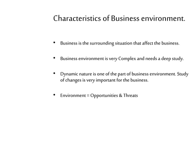 Business environment introduction | PPT