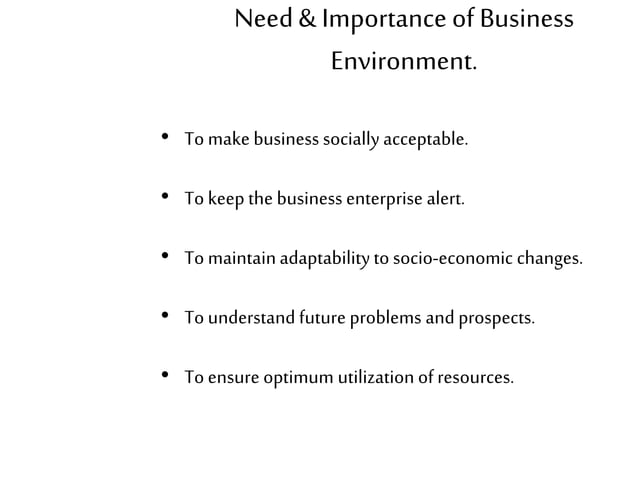 Business environment introduction | PPT