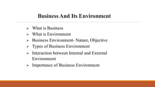 businessenvironment-PPT business environment | PDF