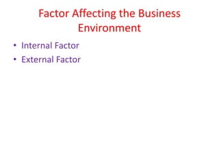 Business environment | PPTX