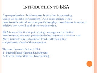 Business Environment Analysis (BEA) | PDF