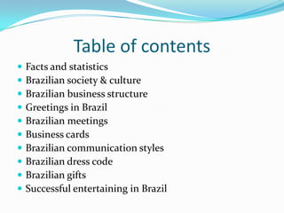 Business environment in brazil | PPTX