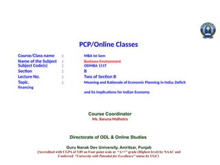 Business Environment MBA 1st Sem Sec. B Part 2.pptx