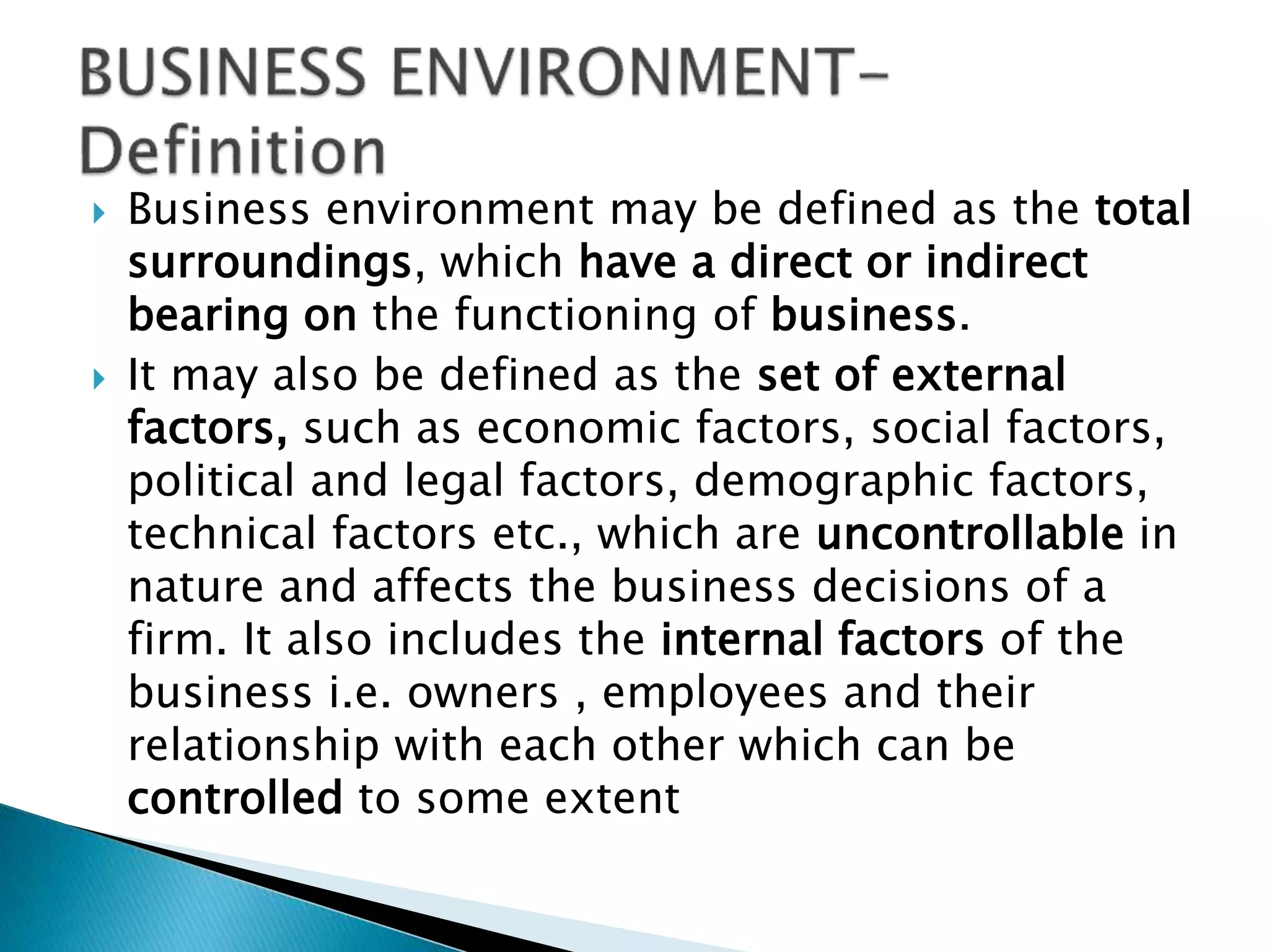 Business environment ppt | PPSX