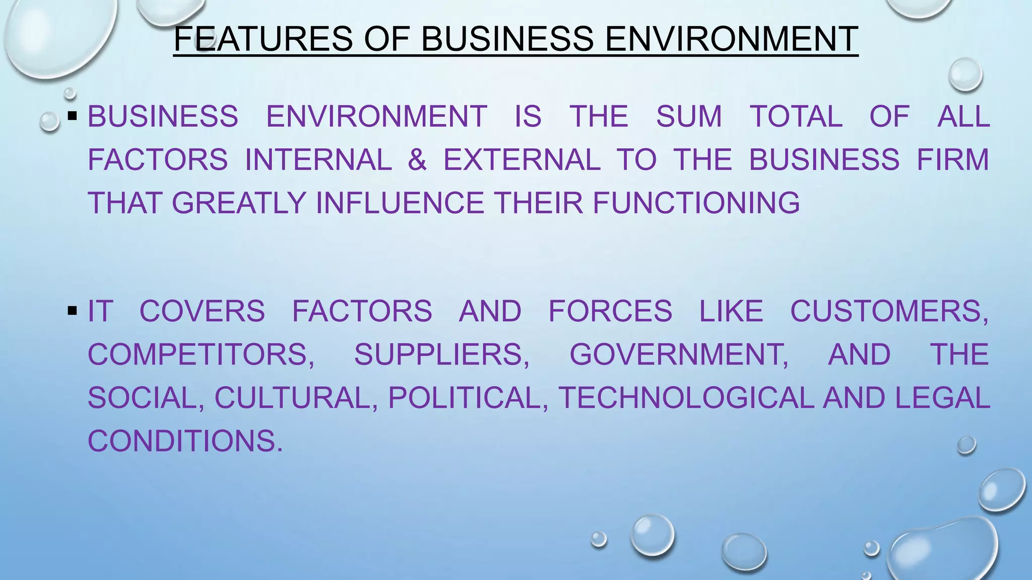 Business environments presentation | PPTX