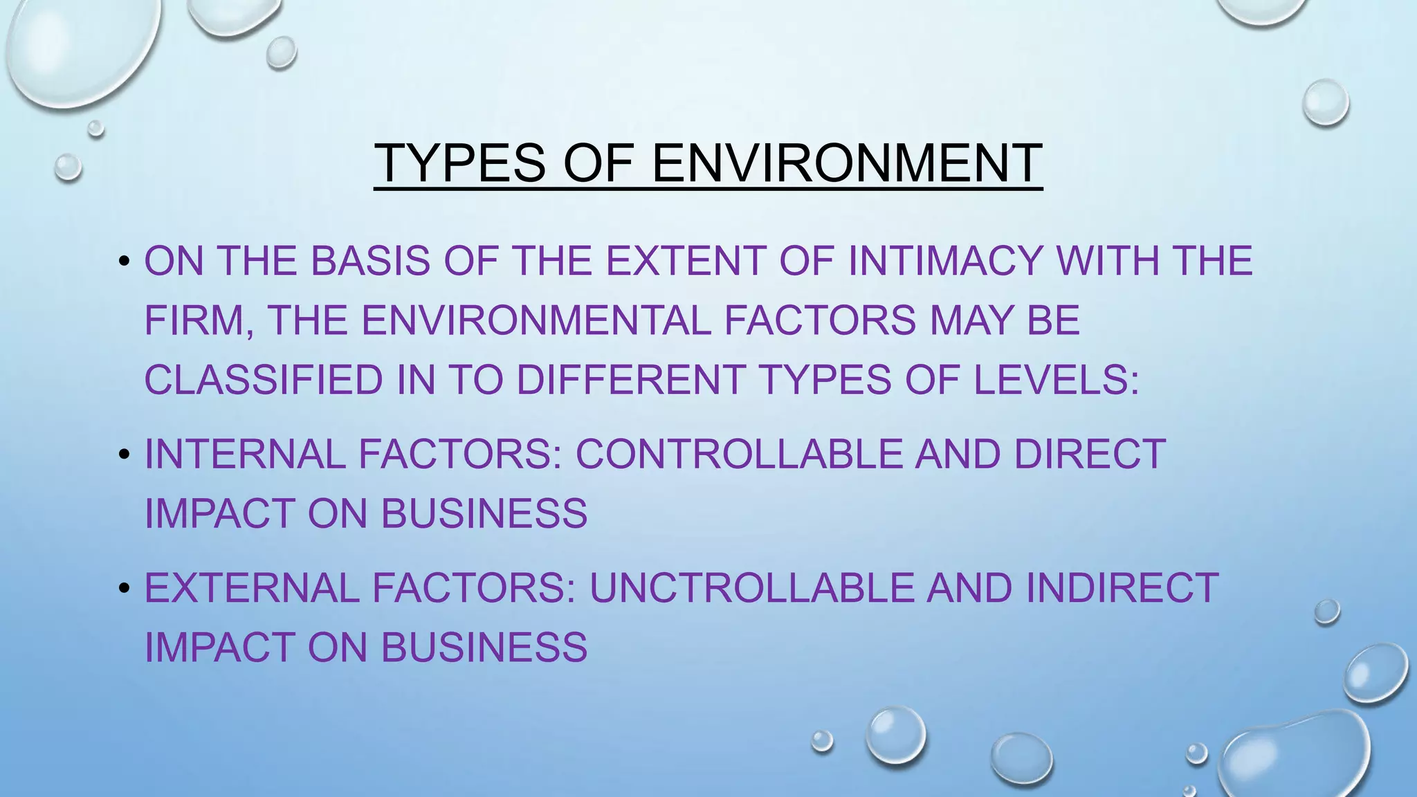 Business environments presentation | PPTX