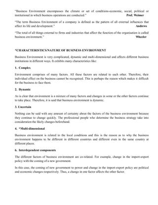Business Environment | PDF