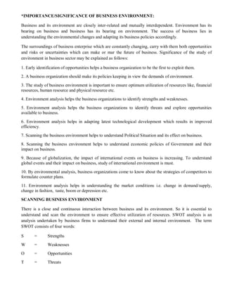 Business Environment | PDF