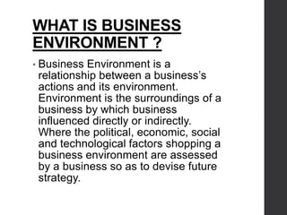 Business environmrnt | PPT