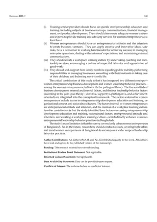 Leadership Behaviors of Women Entrepreneurs in SME Sector of Bangladesh | PDF