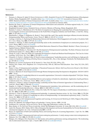 Leadership Behaviors of Women Entrepreneurs in SME Sector of Bangladesh | PDF