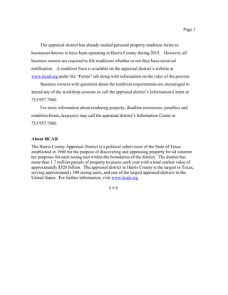 Businesses must report taxable property - Harris county Appraisal ...