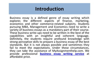 Business Essay Help | PDF