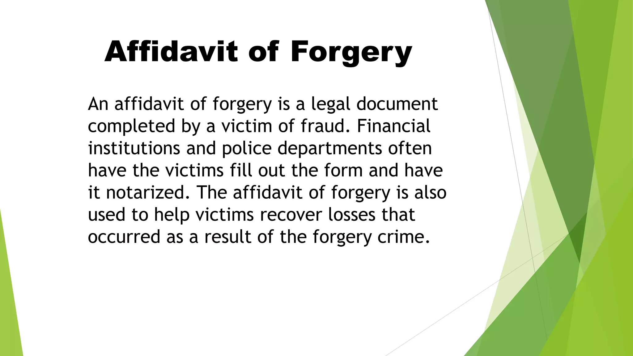 Forgery | PPTX